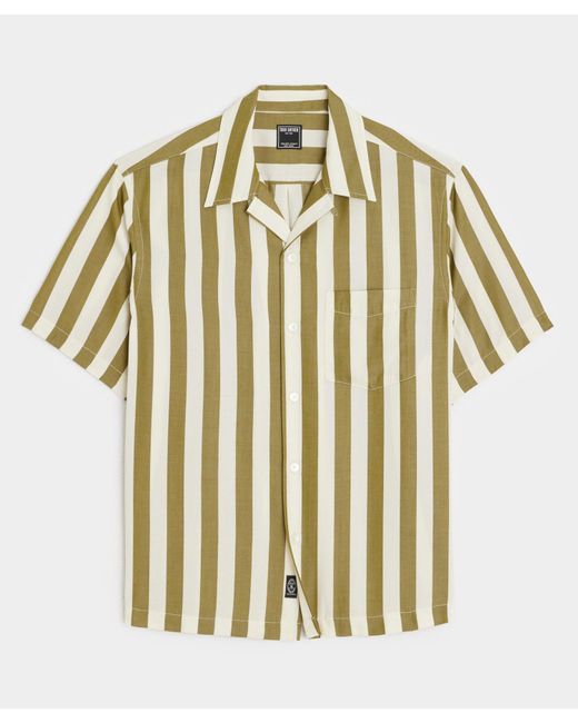 Todd Snyder Cropped Rayon Capri Shirt in Brown for Men | Lyst