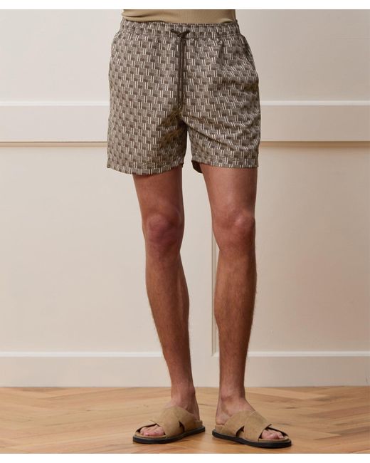 Todd Snyder 5" Montauk Swim Trunk in Brown for Men | Lyst