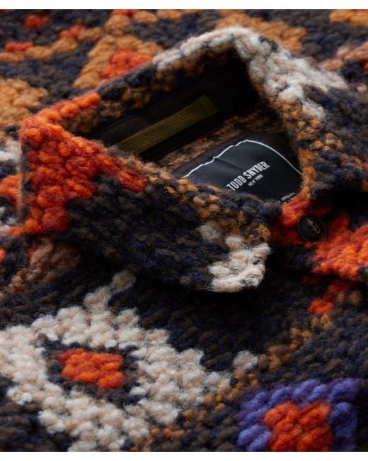 Todd Snyder Loop Knit Jacquard Chore Jacket for Men | Lyst