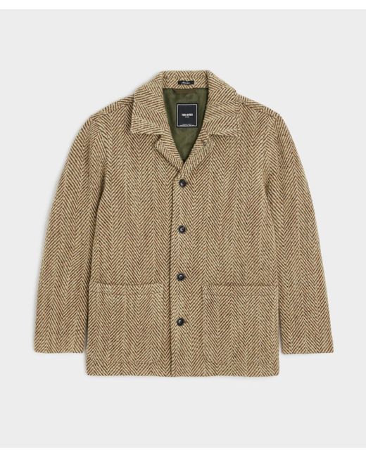 Todd Snyder Herringbone Cafe Jacket in Natural for Men | Lyst