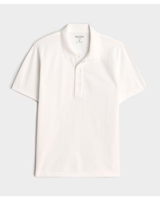 Todd Snyder Cotton Pique Polo in Natural for Men | Lyst
