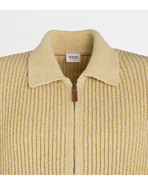 Tod's Cardigan in Natural for Men | Lyst UK