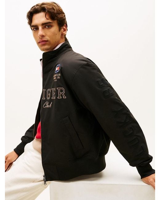 Tommy Hilfiger Logo Embroidery Racing Jacket in Red for Men | Lyst UK