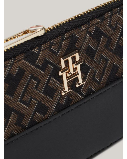 Tommy Hilfiger Th Monogram Jacquard Slim Wallet in Black | Lyst UK