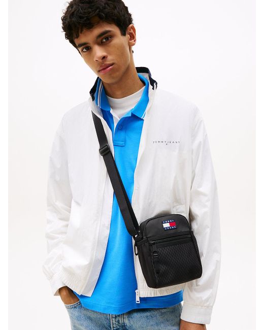 Tommy Hilfiger Logo Crossbody Reporter Bag in Black for Men | Lyst UK