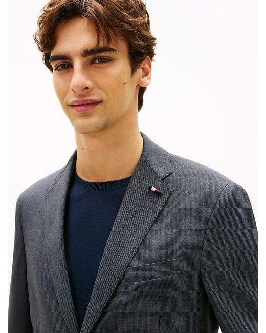 Tommy Hilfiger Textured Wool Blend Suit in Blue for Men | Lyst UK