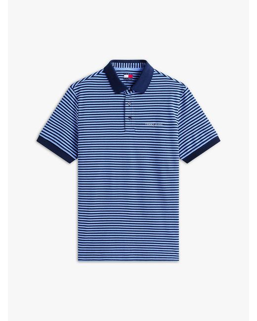 Tommy Hilfiger Linear Logo Pique Polo Shirt in Blue for Men | Lyst UK