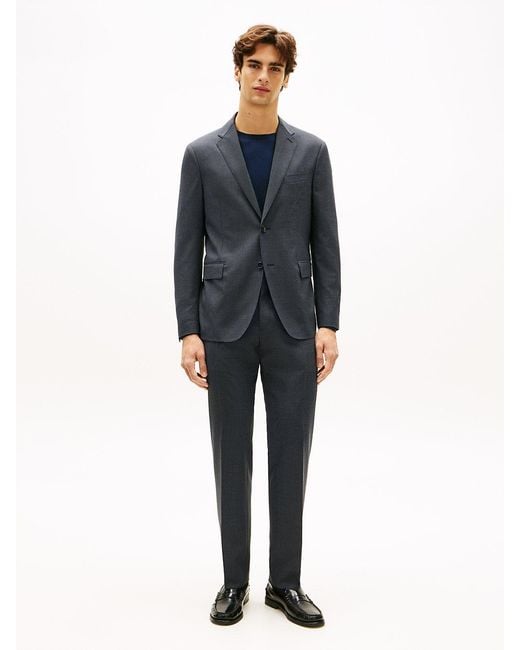 Tommy Hilfiger Textured Wool Blend Suit in Blue for Men | Lyst UK