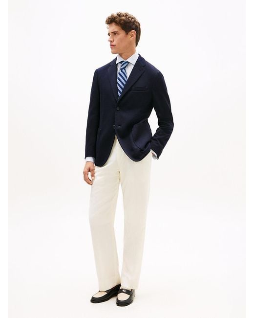 Tommy Hilfiger Double-Faced Jersey Regular Fit Blazer in Blue for Men ...