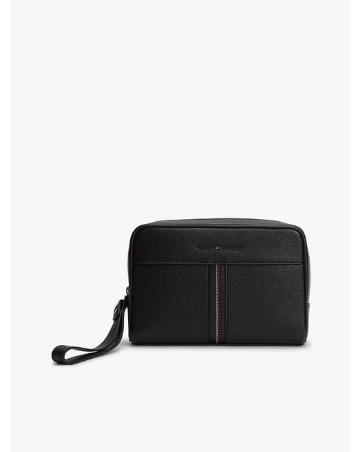 Tommy Hilfiger Metal Logo Pebble Grain Pouch in Black for Men | Lyst UK
