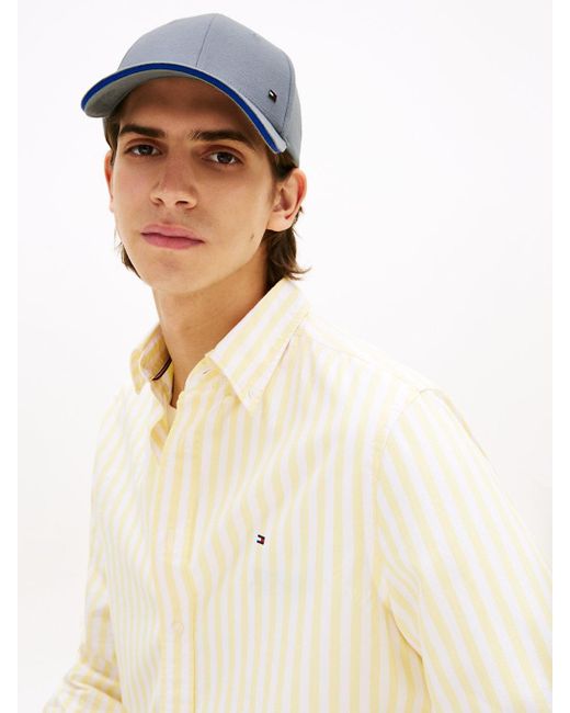 Tommy Hilfiger Flannel Six-panel Baseball Cap in Grey for Men | Lyst UK