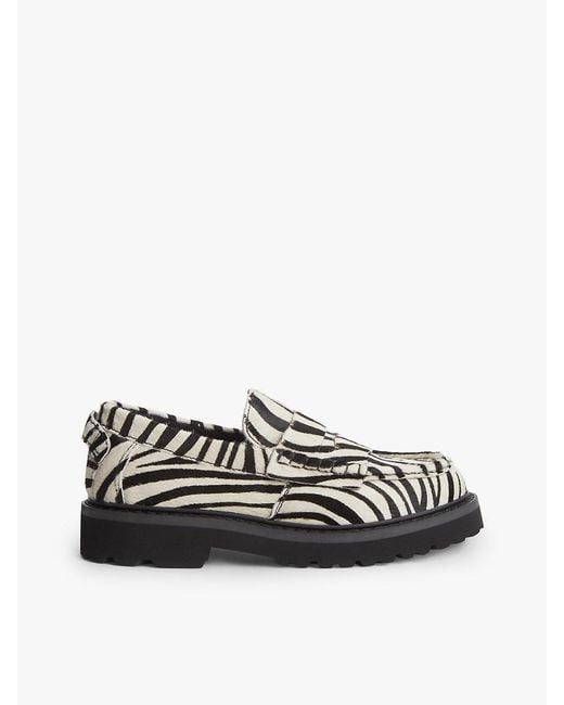 Tommy Hilfiger Archive Cleat Penny Loafers in White | Lyst UK