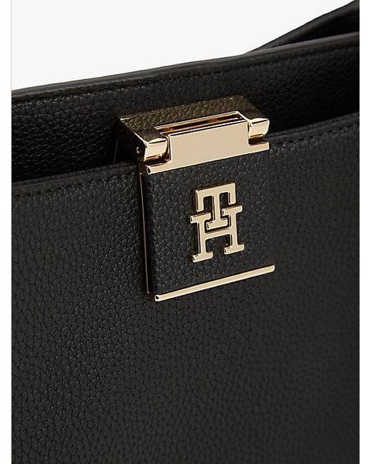 Bolso Satchel Granulado Con Monograma Th de Tommy Hilfiger de color ...