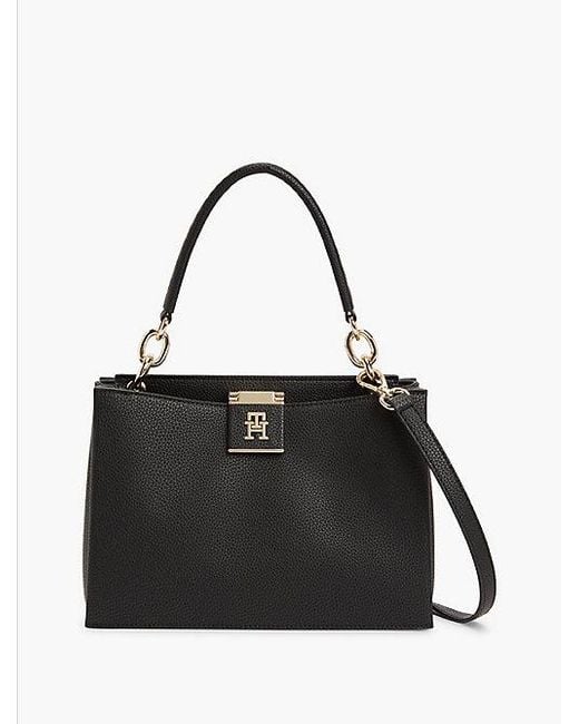 Bolso Satchel Granulado Con Monograma Th de Tommy Hilfiger de color ...