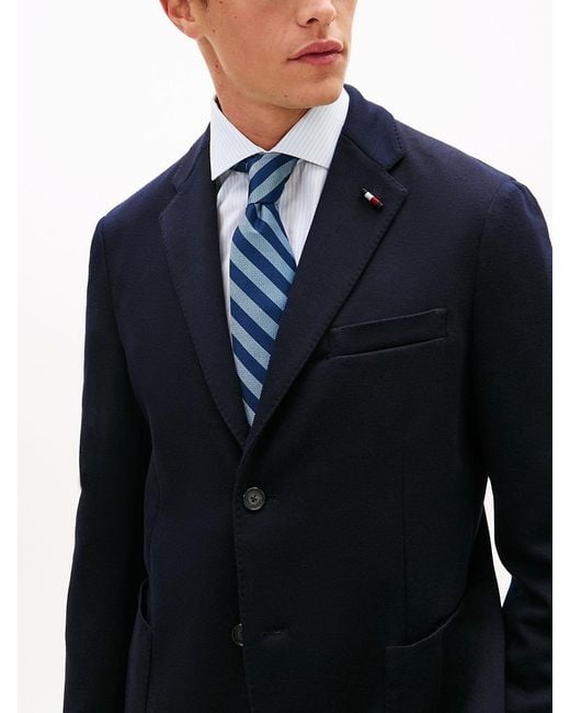 Tommy Hilfiger Double-Faced Jersey Regular Fit Blazer in Blue for Men ...