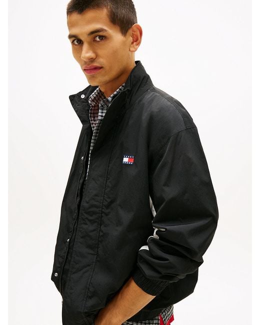 Tommy Hilfiger Flag Badge Back Logo Water Repellent Jacket in Black for ...