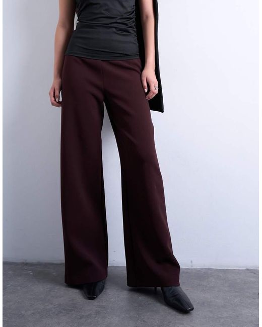 TOPSHOP Clean Pull On Tailored Trouser in Blue | Lyst UK