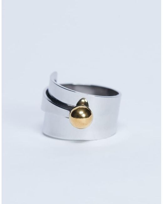 TOPSHOP Ryan Waterproof Stainless Steel Wrap Ring in Blue | Lyst UK