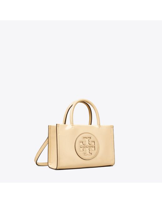 Tory Burch Mini Ella Bio Patent Tote in Natural | Lyst