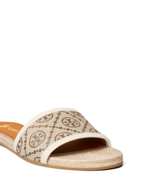 Tory Burch T Monogram Espadrille Slide | Lyst