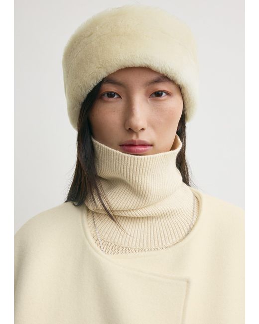 TOTEME Shearling Headband in White | Lyst UK