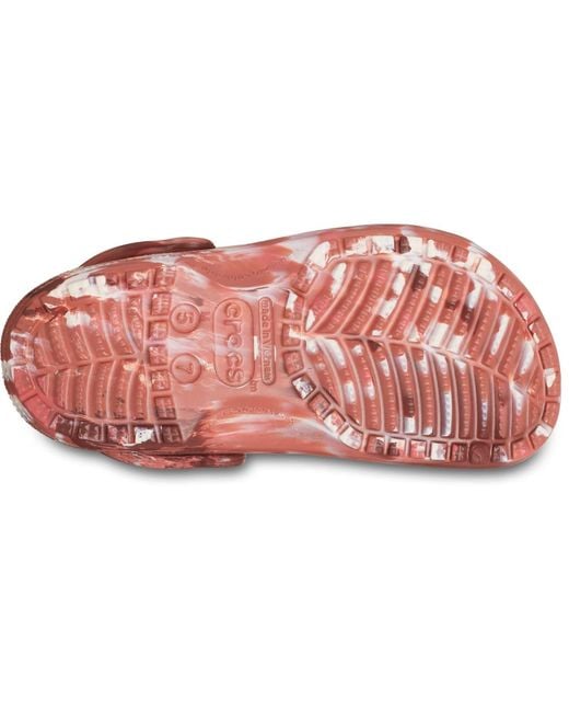 Crocs™ Marble Thermoplastic Dark Clay/multi Clogs in Pink | Lyst