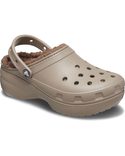 Crocs™ Classic Platform Lined Thermoplastic Women's Mushroom Clogs in ...