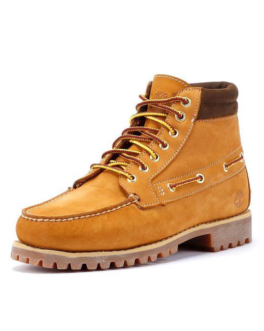 Timberland Authentic Leather Wheat Boots in Brown for Men | Lyst