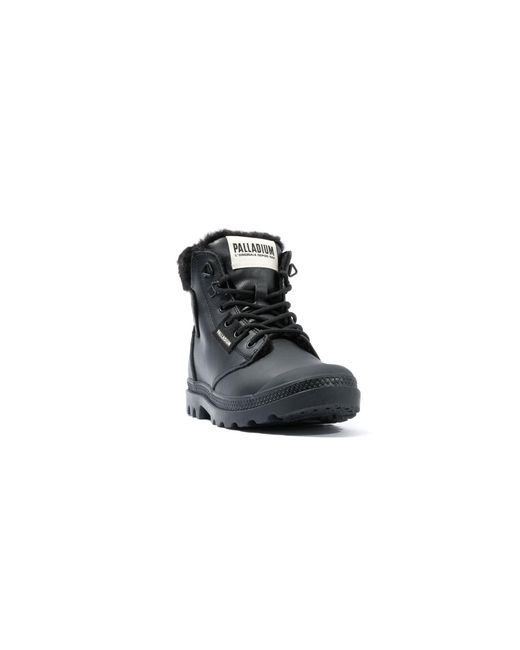 Palladium Pampa Hi Snow Warm Leather Boots in Black | Lyst UK