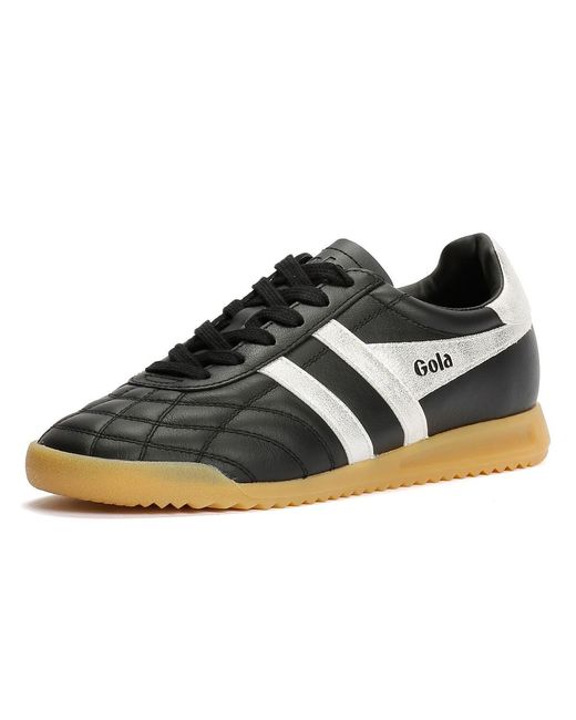 Gola Stadium Leather Trainers in Black | Lyst UK