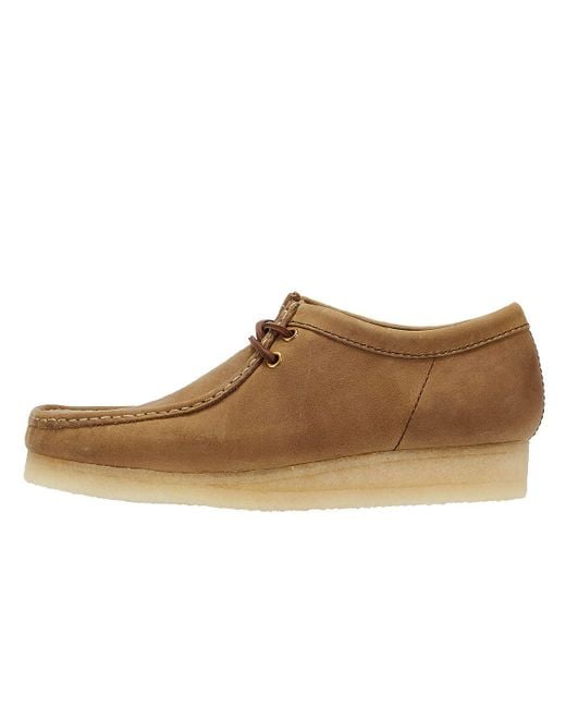 Clarks Wallabee Men's Leather Shoes in Brown | Lyst