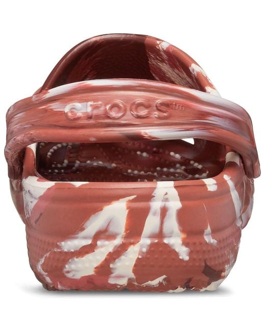 Crocs™ Marble Thermoplastic Dark Clay/multi Clogs in Pink | Lyst