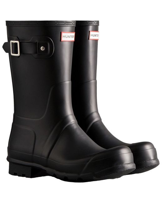 HUNTER Original Short Wellington Boots in Black for Men | Lyst UK
