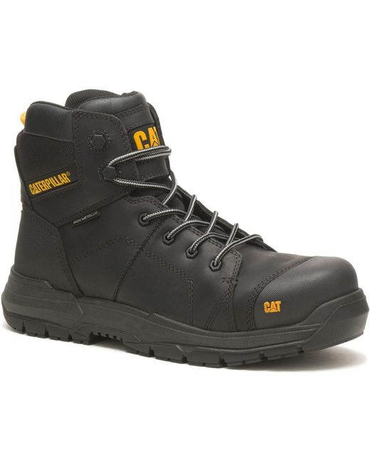 Caterpillar Crossrail 2.0 Leather Safety Boots in Black | Lyst
