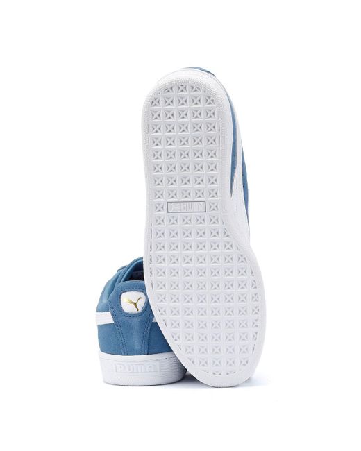 PUMA Suede Classic Blue Trainers - Uk 7 | Lyst