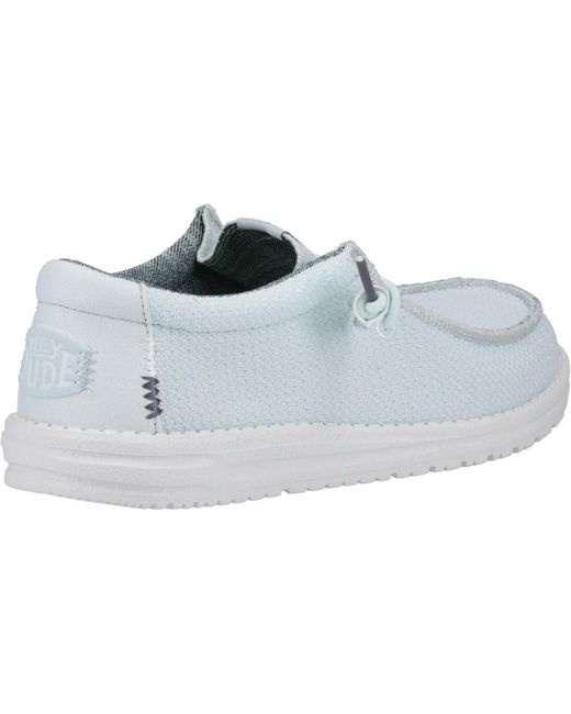 HEYDUDE Wally Sport Mesh Polyester/Spandex/Nylon Skyline Boat Shoes in ...