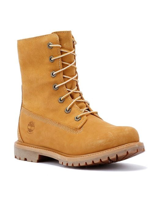 Timberland Warm Lined Waterproof Leather Wheat Boots in Brown | Lyst