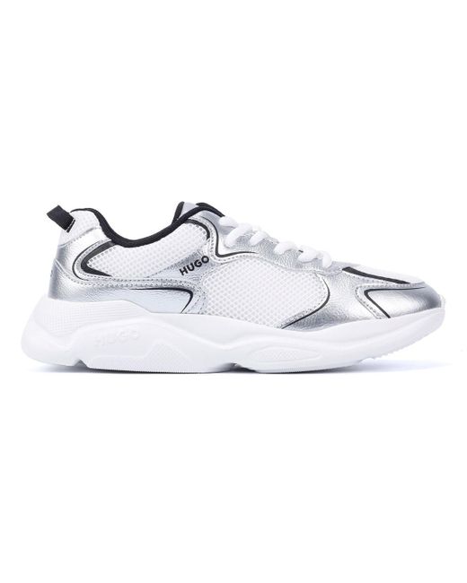 HUGO Leon Tennis Trainers in White | Lyst