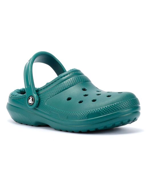 Crocs™ Classic Lined Emerald Clogs in Green | Lyst