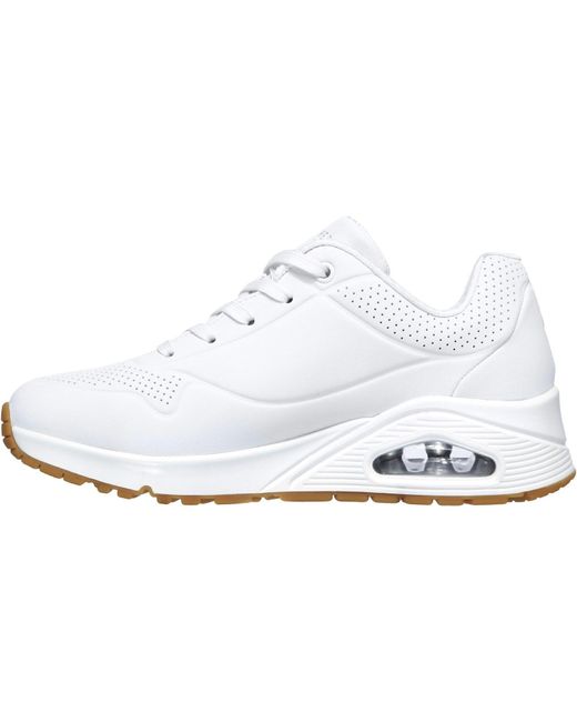 Skechers Uno - Stand On Air 73690w-wht Lace Up Shoe in White | Lyst