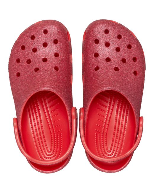 Crocs™ Classic Glitter Thermoplastic Cherry Clogs in Red | Lyst
