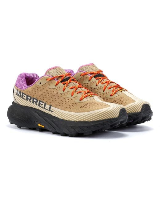 Merrell Breathable Trail Running Sneakers in Natural for Men | Lyst
