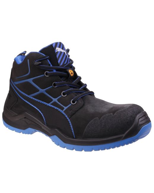 PUMA Krypton Nubuck Safety Boots in Blue | Lyst