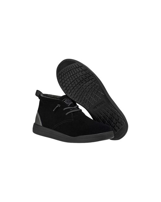 HEYDUDE Jo Suede Jet Boots in Black | Lyst