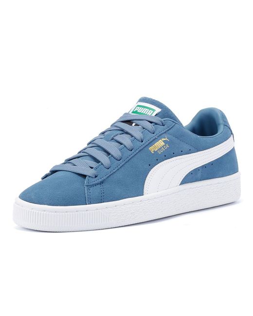 PUMA Suede Classic Blue Trainers - Uk 7 | Lyst