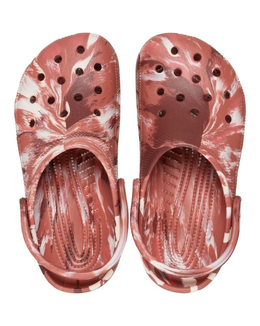 Crocs™ Marble Thermoplastic Dark Clay/multi Clogs in Pink | Lyst