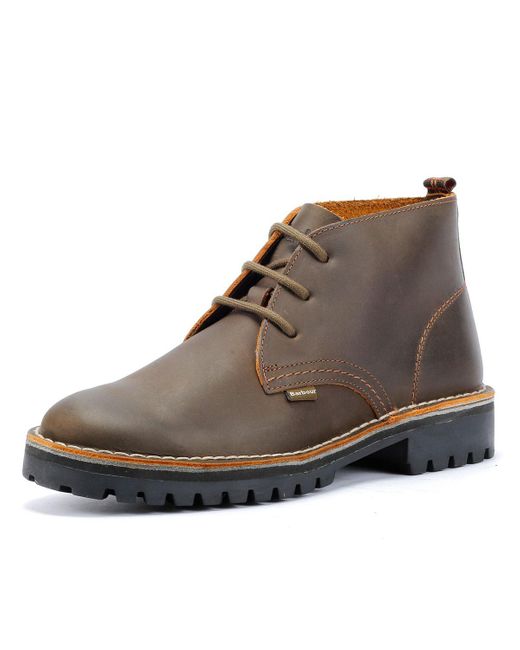 Barbour Hobart Leather Boots in Brown for Men | Lyst