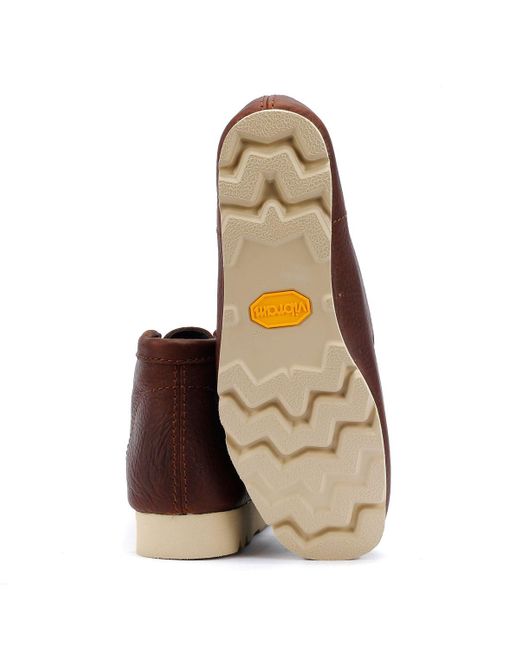 Clarks Iconic Wallabee Leather Boots in Brown for Men | Lyst