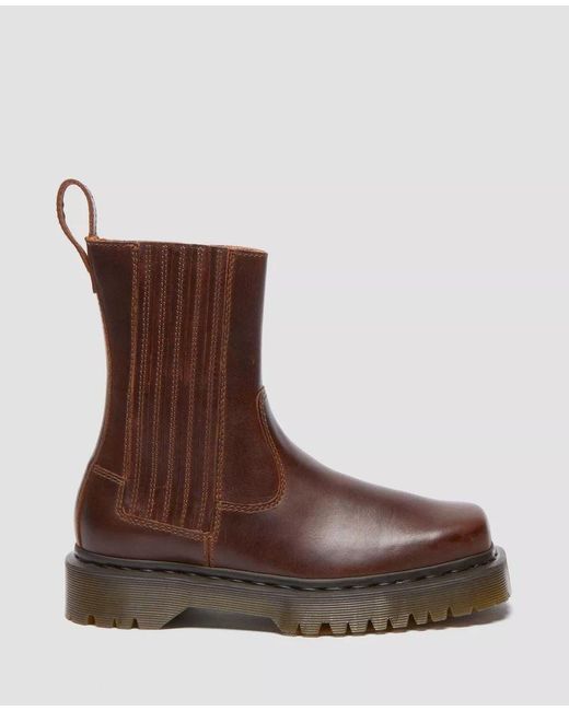 Dr. Martens Amaayah Lo Leather Tan Boots in Brown | Lyst