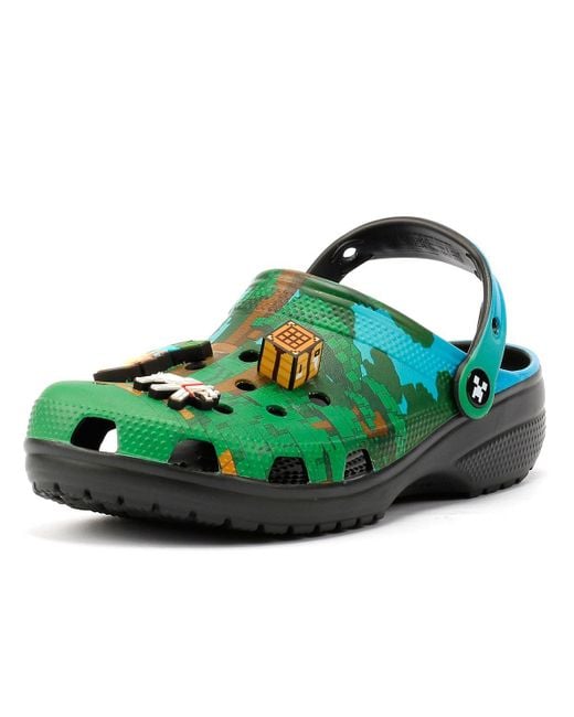 Crocs™ Minecraft Classic Kids Multi Clogs in Green | Lyst